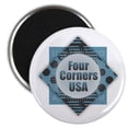 CafePress - Four Corners USA Magnets - 2.25" Round Magnet, Refrigerator ...