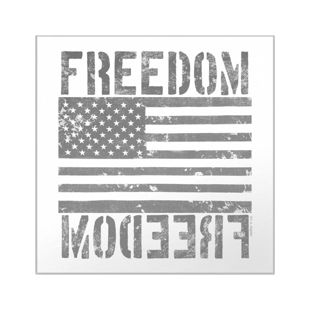 CafePress - Freedom US Flag Square Sticker 3 X 3 - Square Sticker 3" x ...