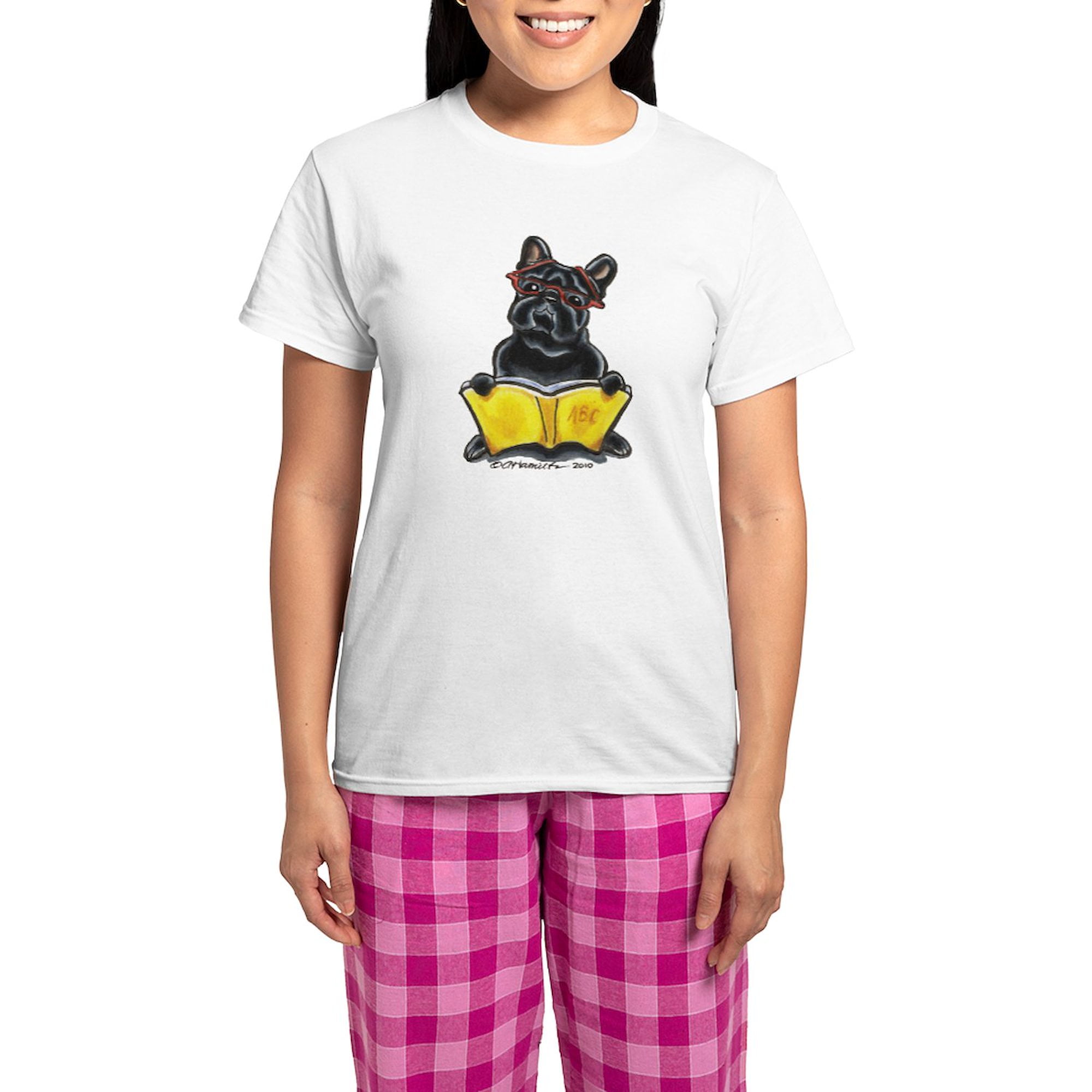 CafePress - Frenchie Bookworm Women's Light Pajamas - Women's Short ...