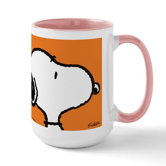 CafePress - Fresh Orange Snoopy Large Mug - 15 oz Ceramic Large Novelty ...