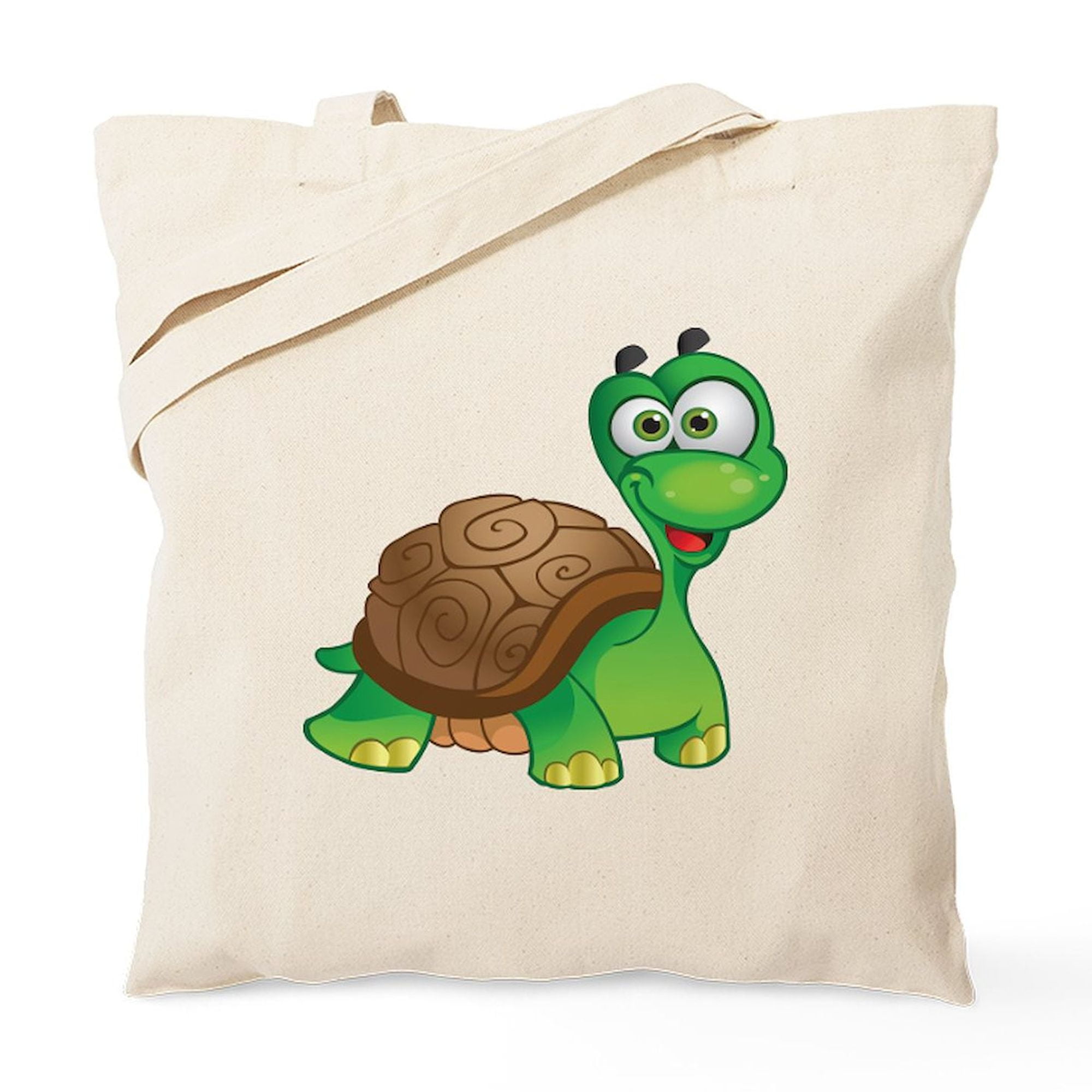 CafePress - Funny Cartoon Turtle Tote Bag - Unisex Canvas Tote Bag ...