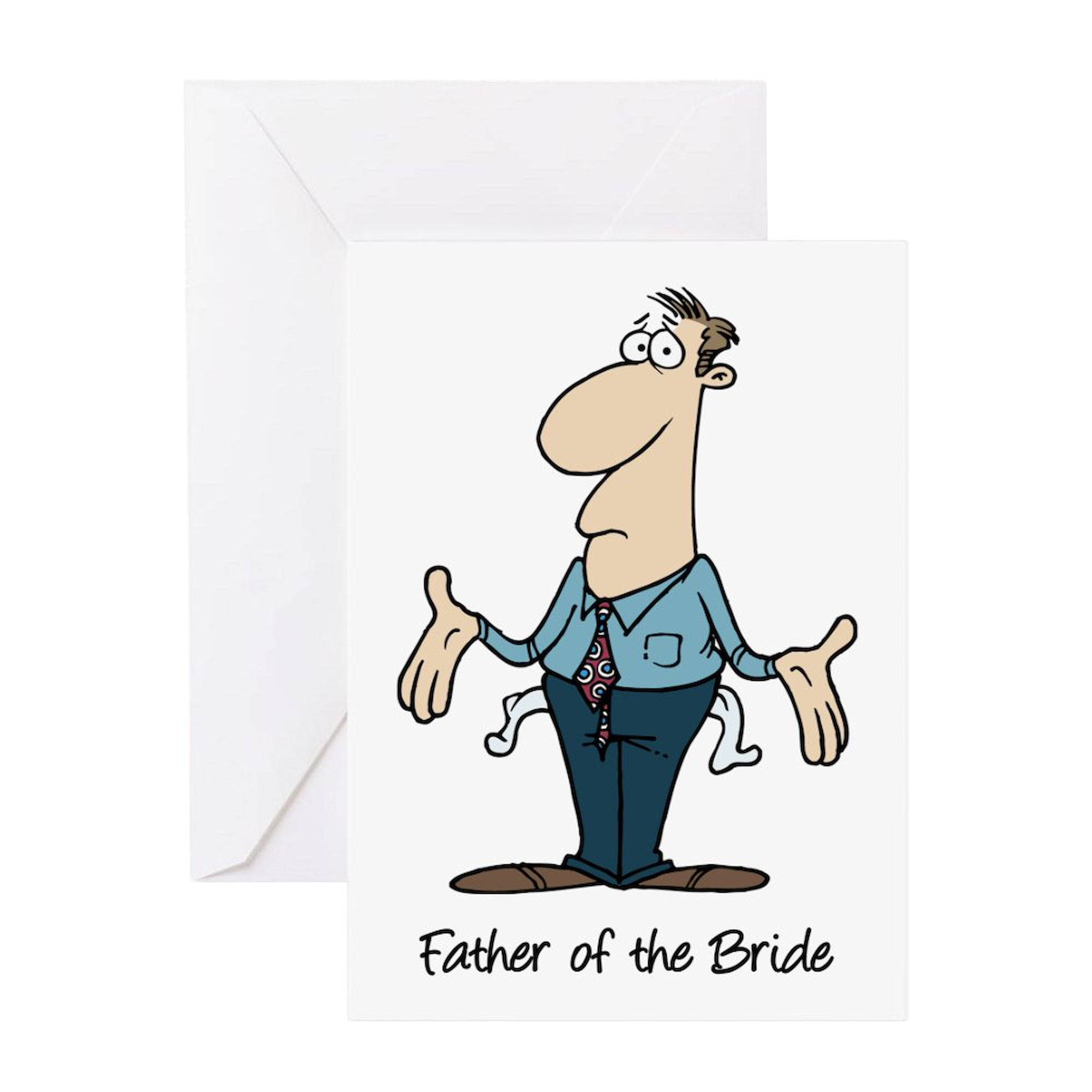 CafePress - Funny Father Of The Bride - Greeting Card, Blank Inside ...