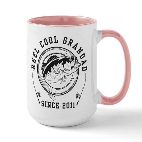 CafePress - Funny Fishing Quote Reel Cool Grandad Since 2011 - 15 oz ...