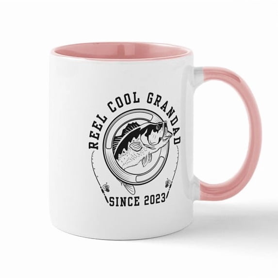 CafePress - Funny Fishing Quote Reel Cool Grandad Since 2023 - 11 oz ...