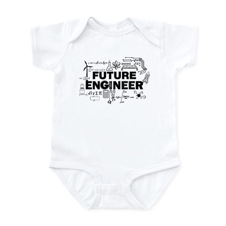 CafePress - Future Engineer Body Suit - Baby Light Bodysuit, Size ...