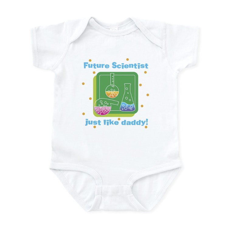 CafePress - Future Scientist Like Daddy Baby Body Suit - Baby Light ...