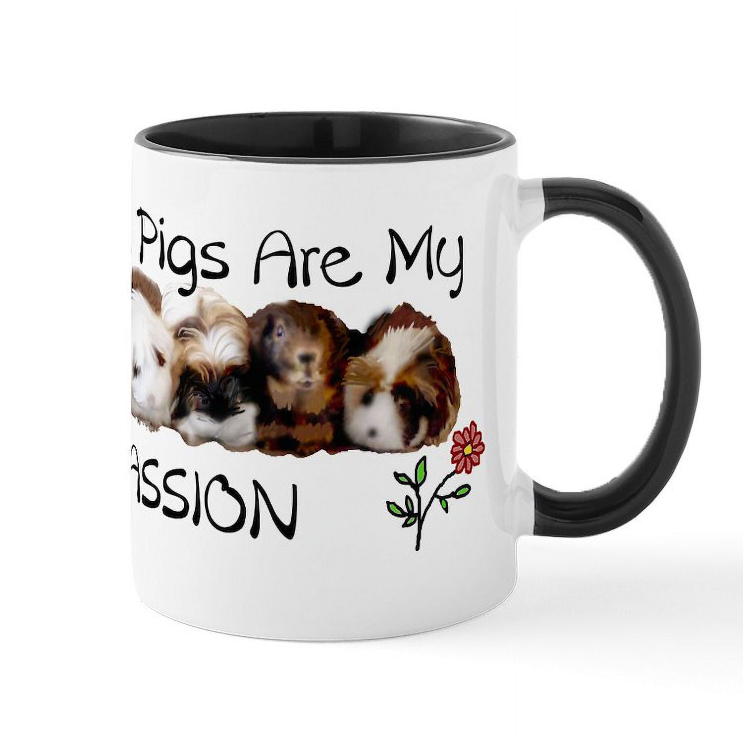 CafePress - GUINEA PIG PASSION Mugs - 11 oz Ceramic Mug - Novelty ...