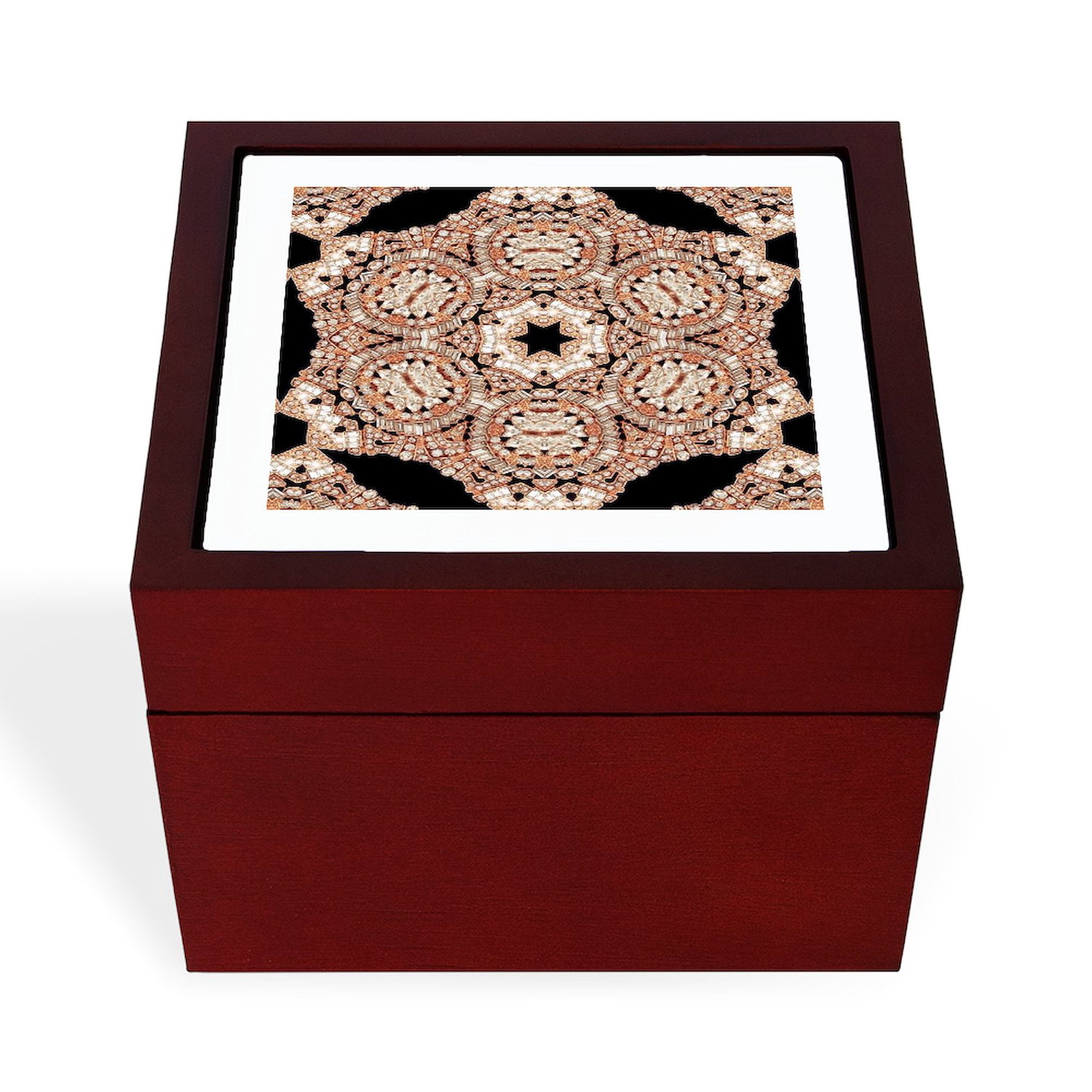 CafePress - Gatsby Rosegold Art Deco - Keepsake Box, Finished Hardwood ...
