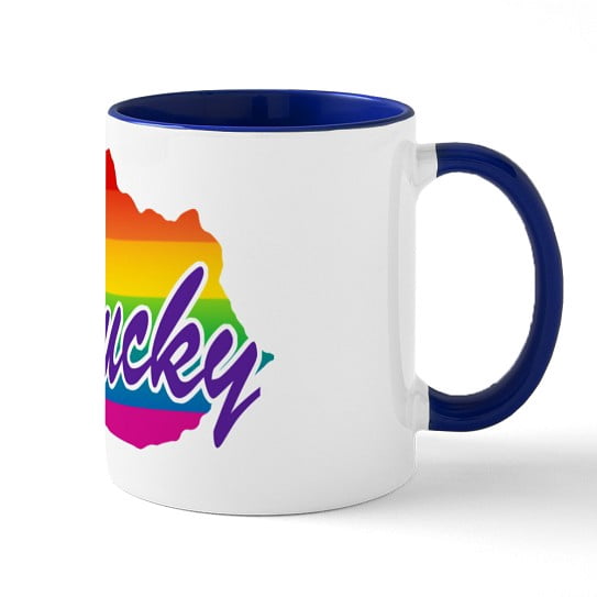 CafePress - Gay Pride Rainbow Kentucky Mug - 11 oz Ceramic Mug ...