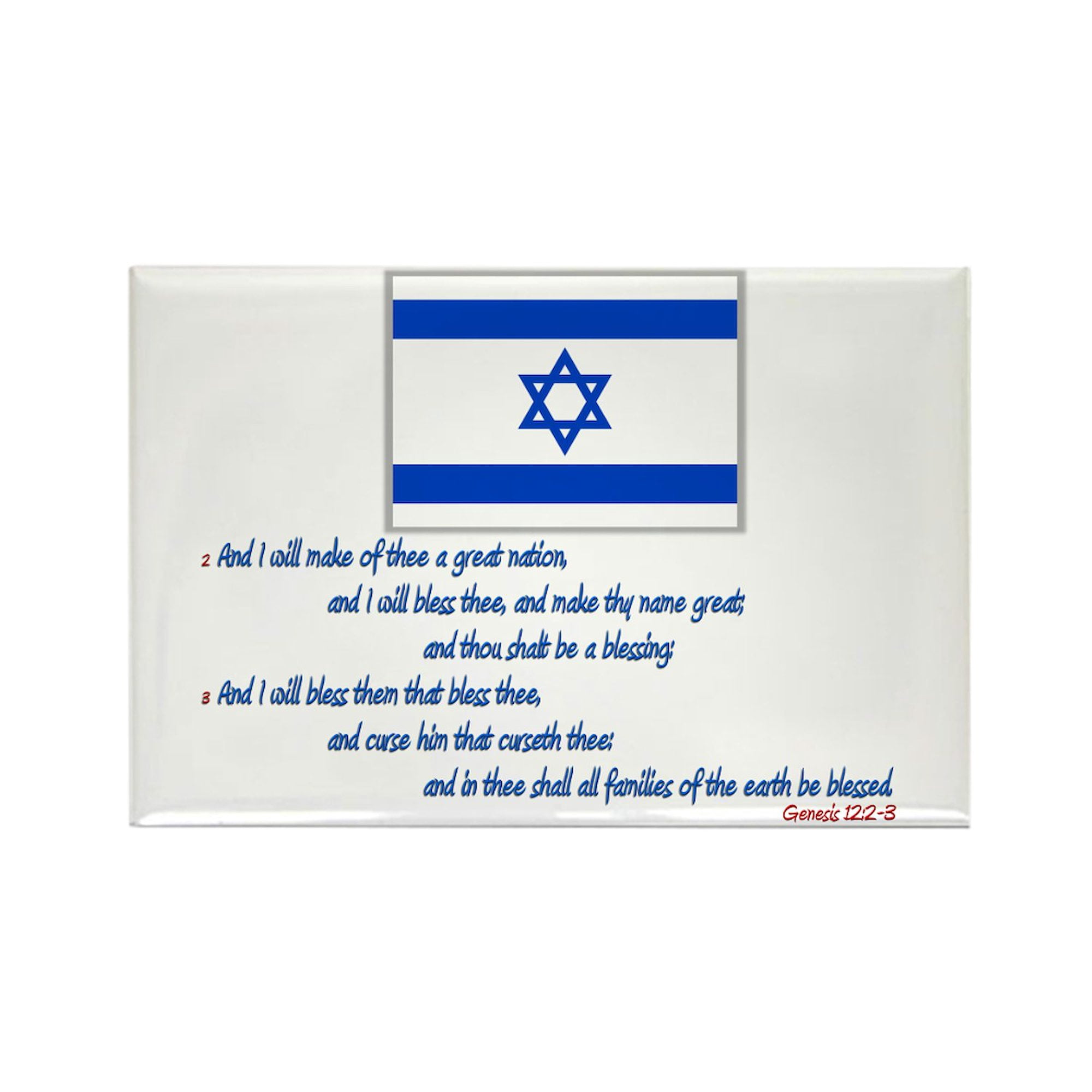CafePress - Gen 12: 2 3 Israel Flag - Rectangle Magnet, 2"x3 ...