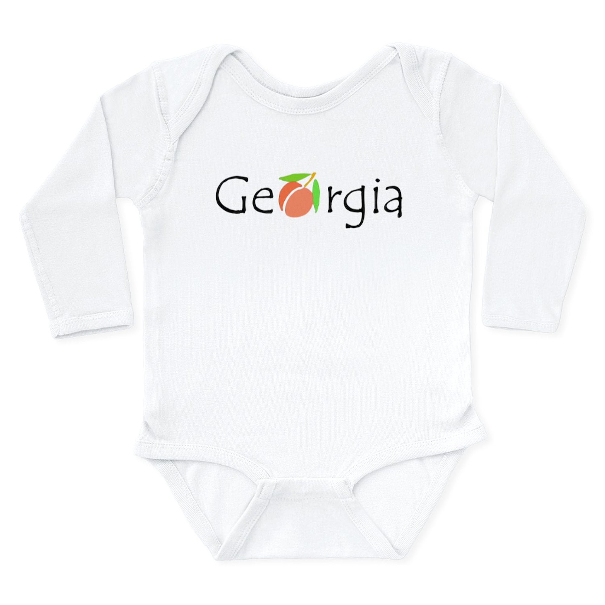CafePress - Georgia Body Suit - Long Sleeve Cotton Baby Bodysuit ...