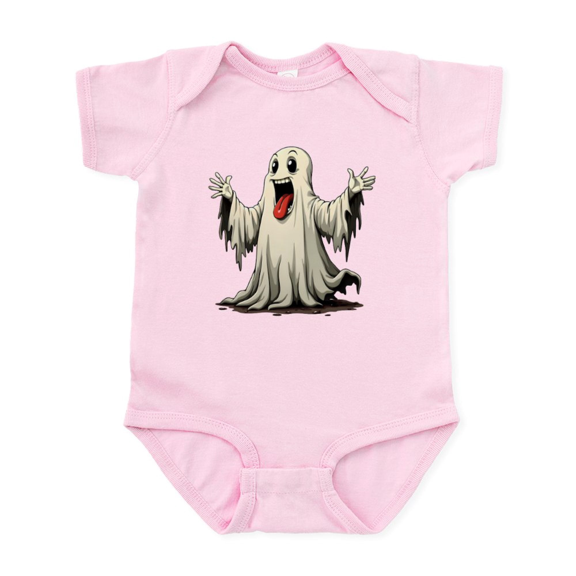 CafePress - Ghost With A Funny Face - Baby Light Bodysuit, Size Newborn ...