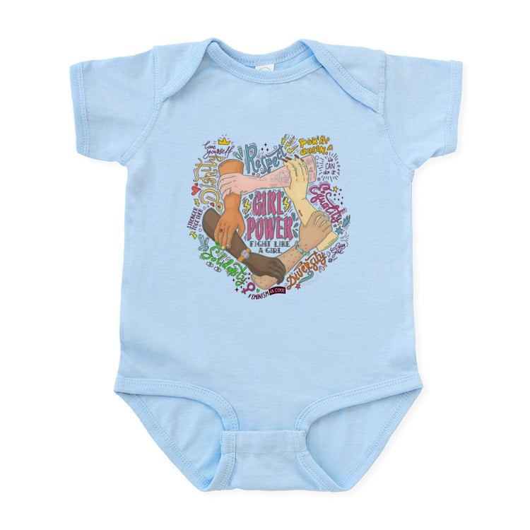 CafePress - Girl Power Body Suit - Baby Light Bodysuit, Size Newborn ...