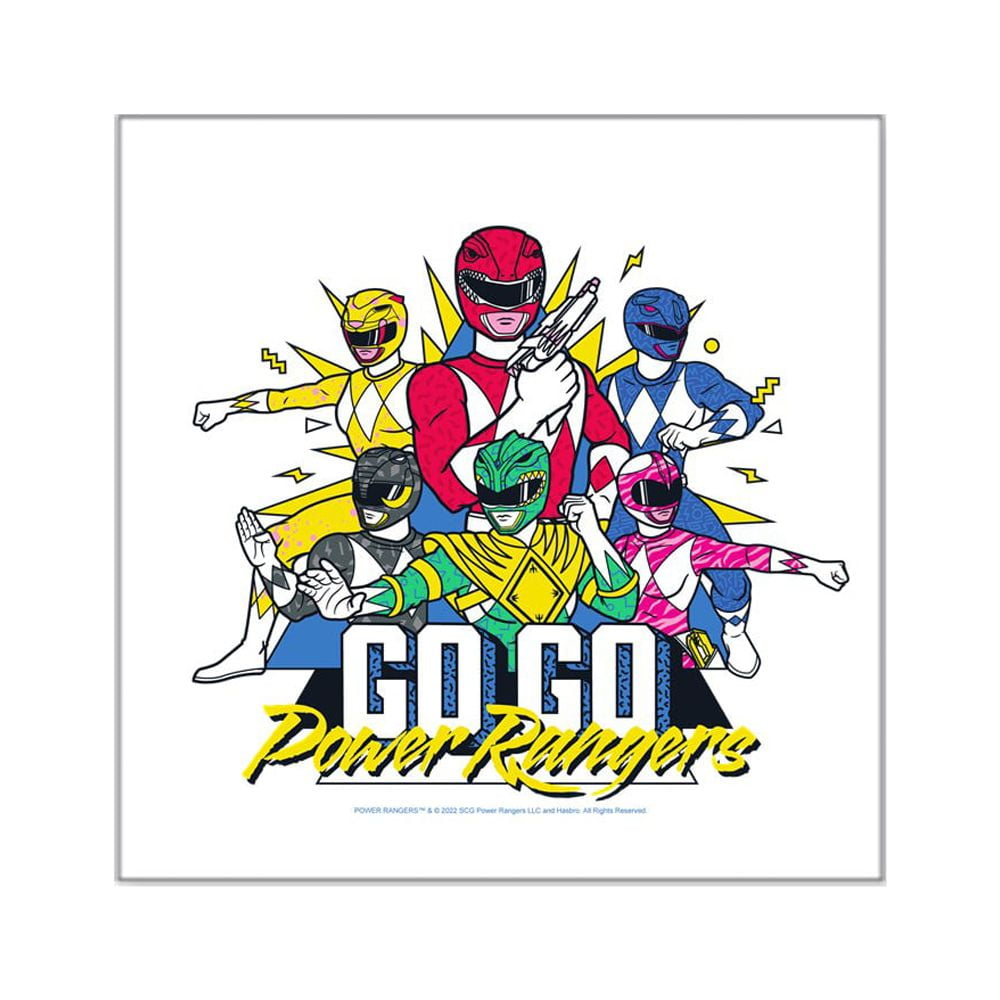 CafePress - Go Go Power Rangers Group Shot - Square Sticker 3" x 3 ...