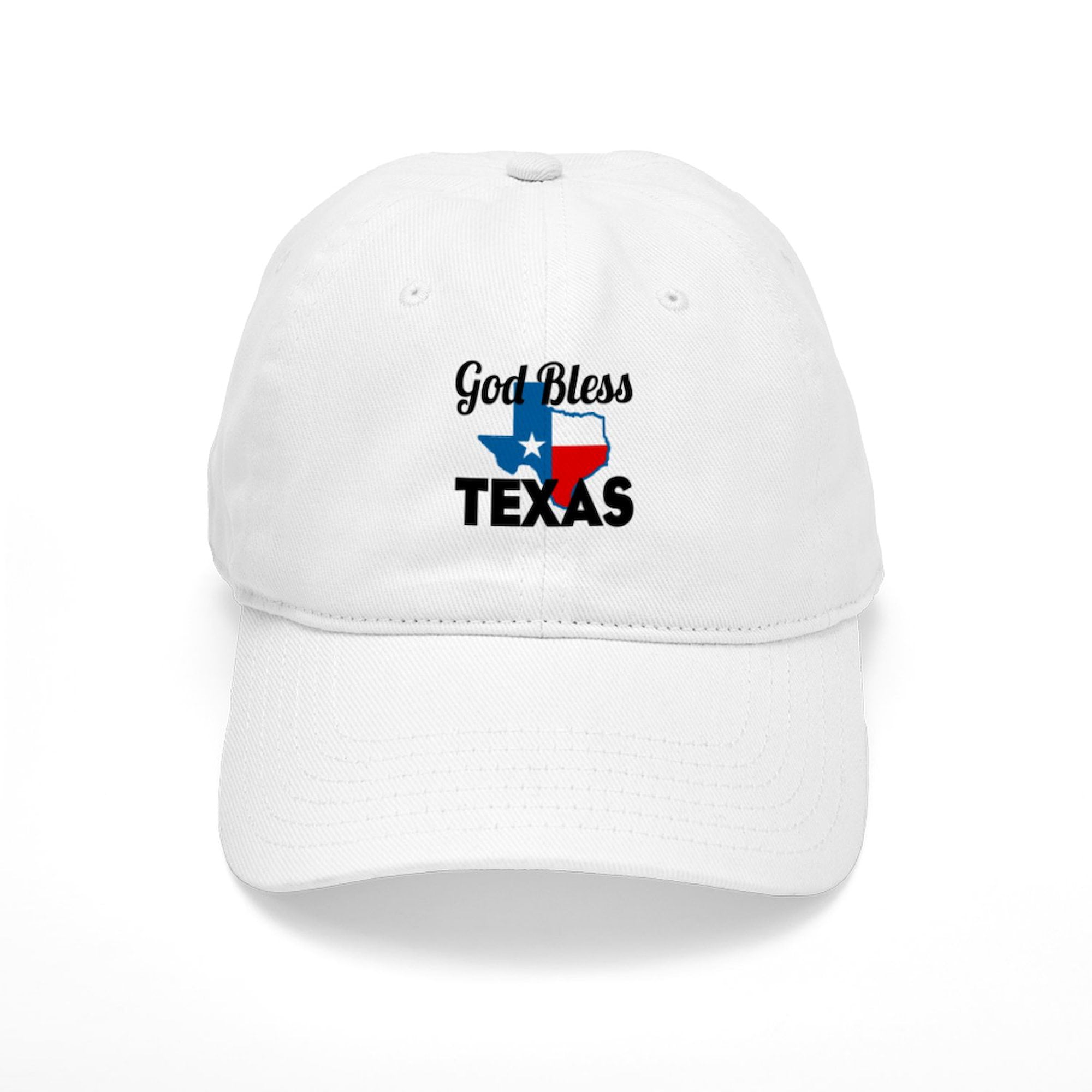 CafePress - God Bless Texas - Printed Adjustable Cotton Canvas Baseball ...