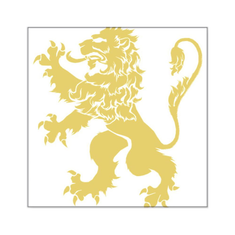 CafePress - Gold Rampant Lion Square Sticker 3 X 3 - Square Sticker 3 ...
