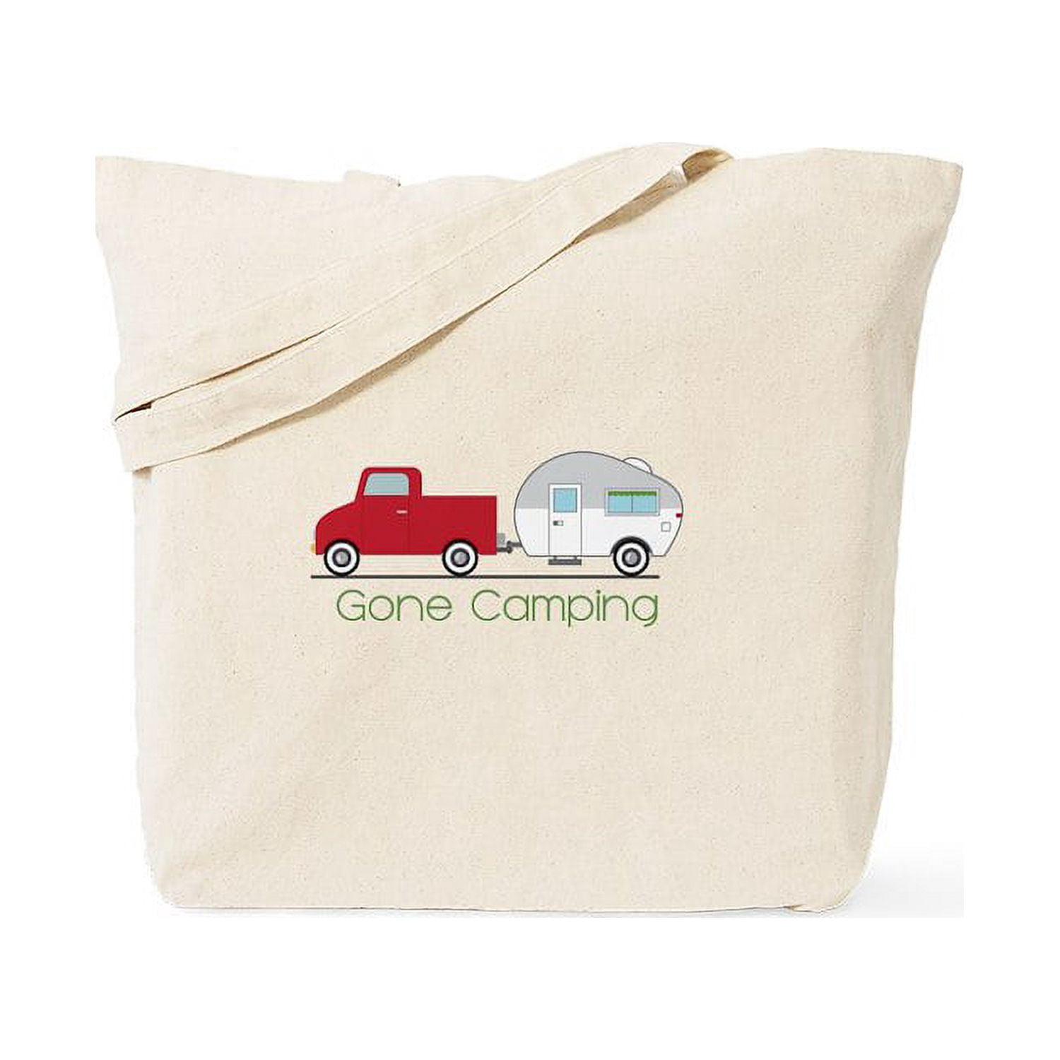CafePress - Gone Camping Tote Bag - Natural Canvas Tote Bag, Cloth ...