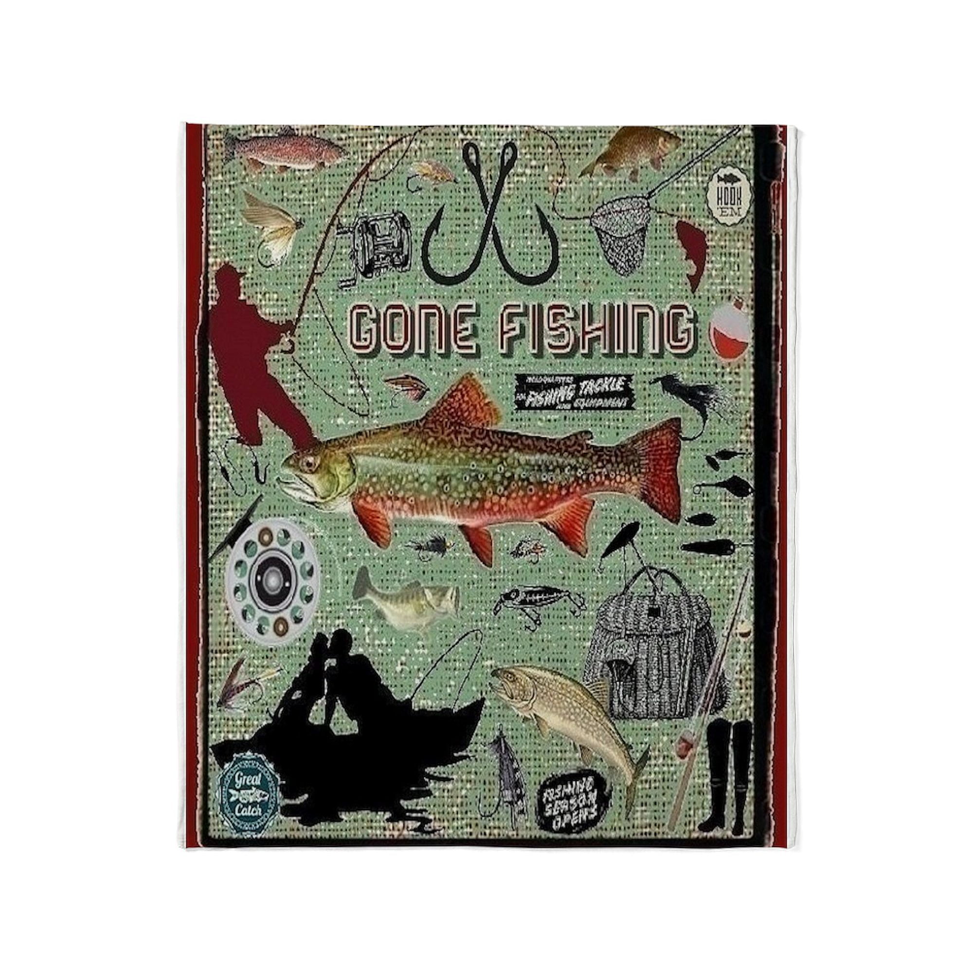 CafePress - Gone Fishing Throw Blanket - Soft Fleece Throw Blanket, 50 ...