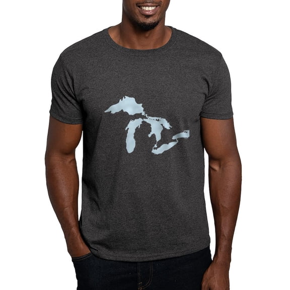 CafePress - Great Lakes Light T Shirt - Men's Classic Graphic T-Shirt ...