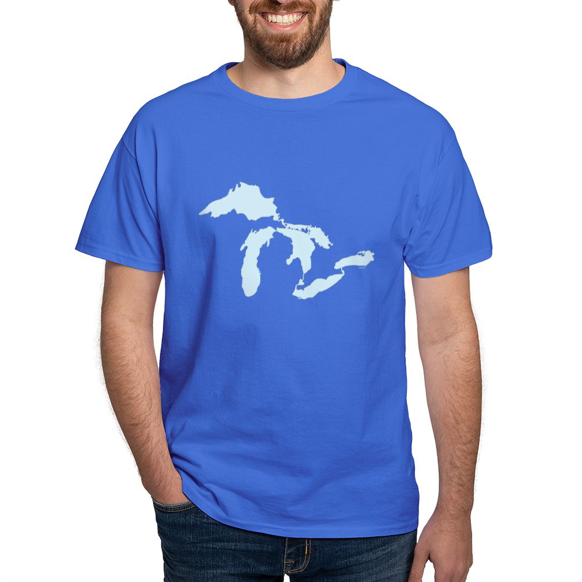 CafePress - Great Lakes T Shirt - Men's Classic Graphic Cotton T-Shirt ...