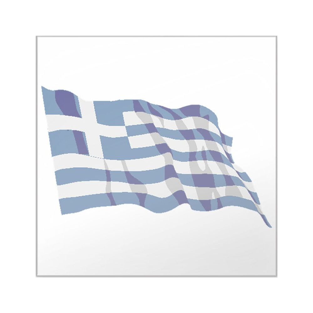 CafePress - Greece Flag Sticker - Square Sticker 3" x 3" - Walmart.com