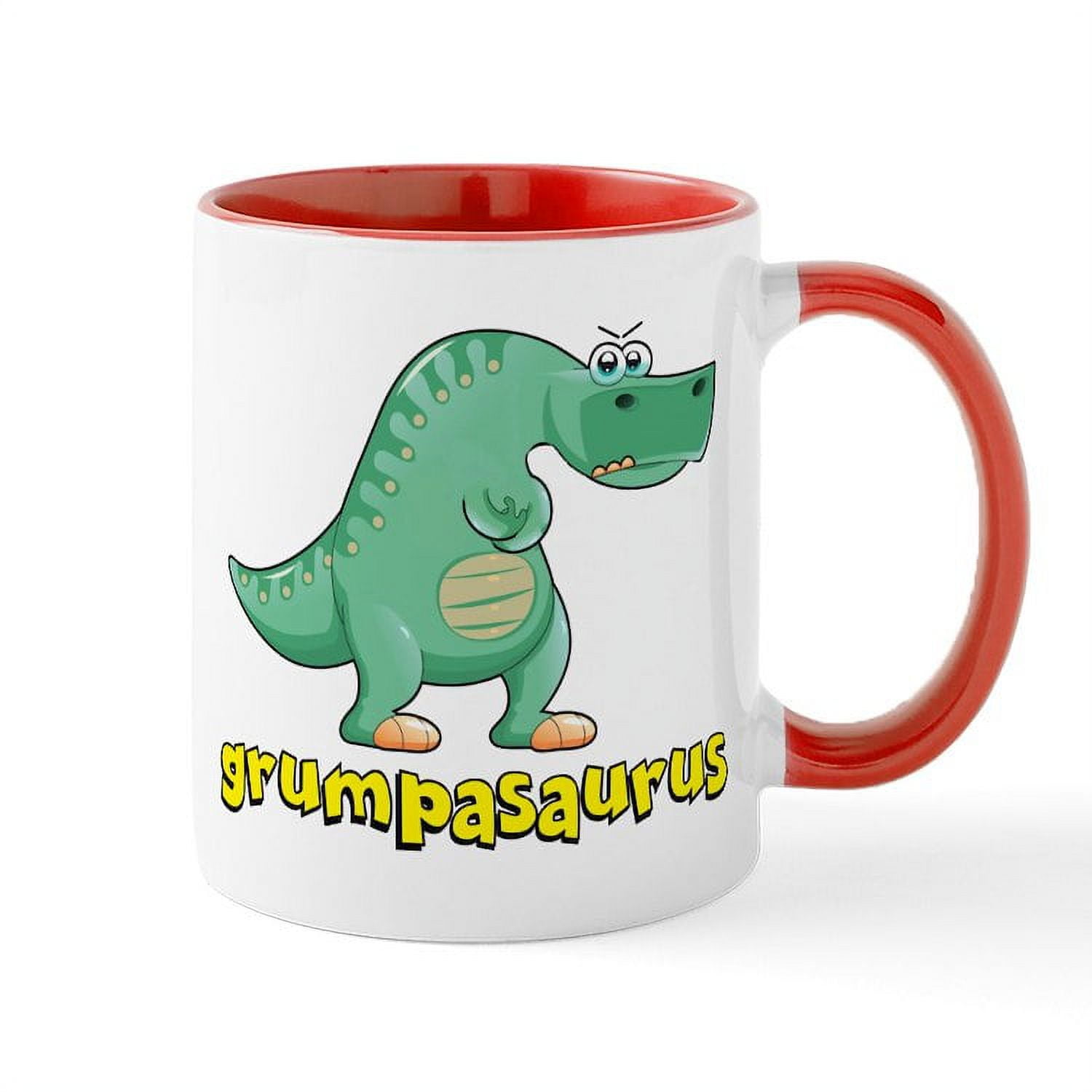 CafePress - Grumpasaurus Mug - 11 oz Ceramic Mug - Novelty Coffee Tea ...