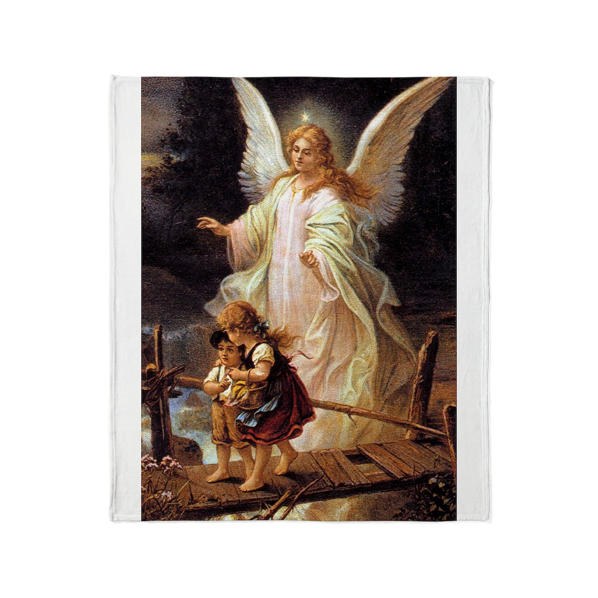 CafePress - Guardian Angel Throw Blanket - Soft Fleece Throw Blanket ...