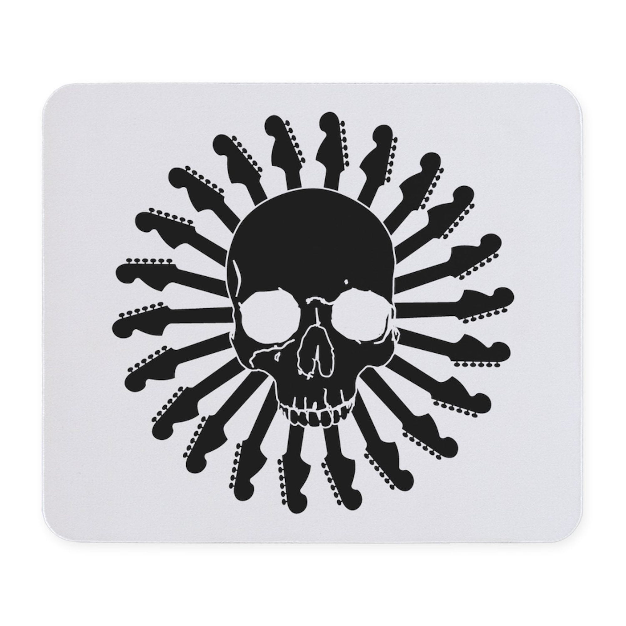 CafePress - Guitar Skull Mousepad - Non-slip Rubber Mousepad, Gaming ...