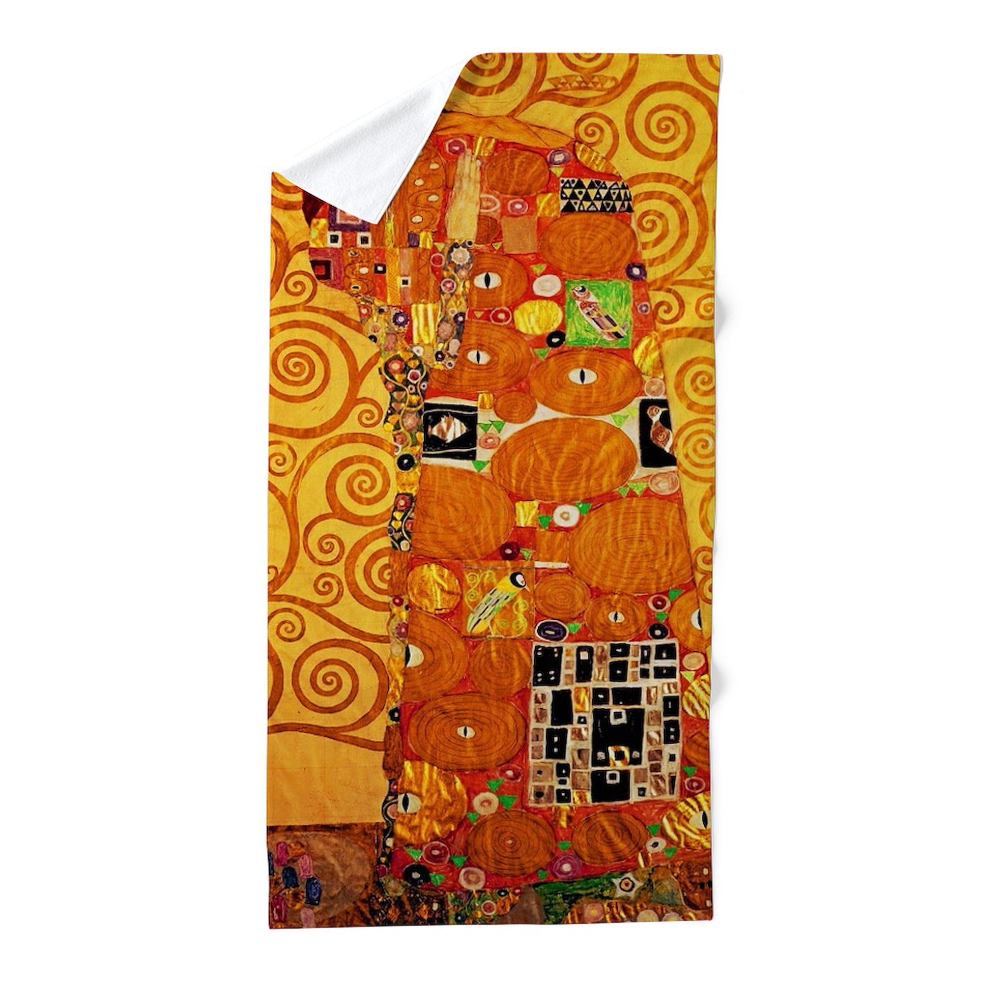 CafePress - Gustav Klimt Tree Of Life Art Nouveau - Large Beach Towel ...
