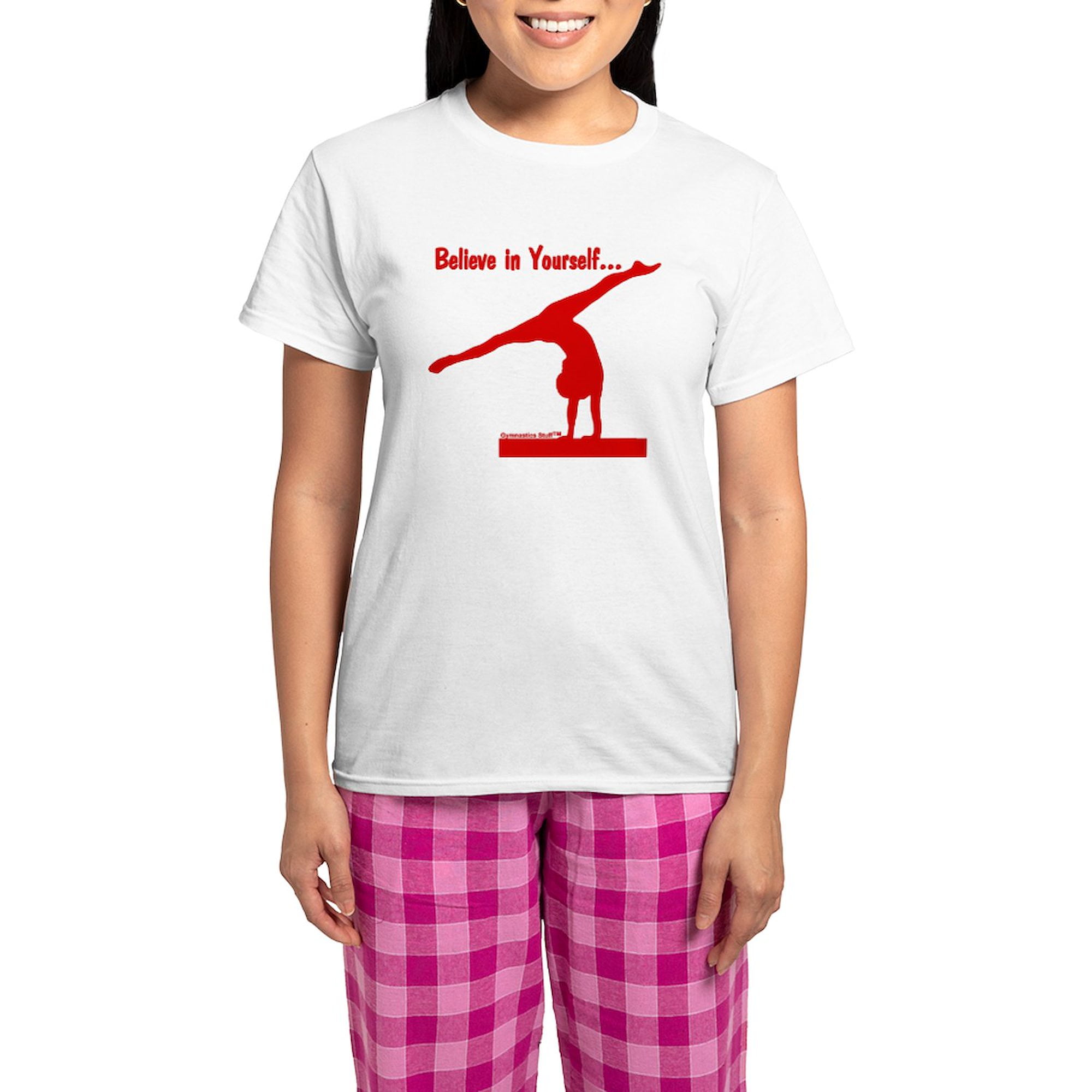 CafePress - Gymnastics Pajamas Believe - Women's Short Sleeve Print T ...