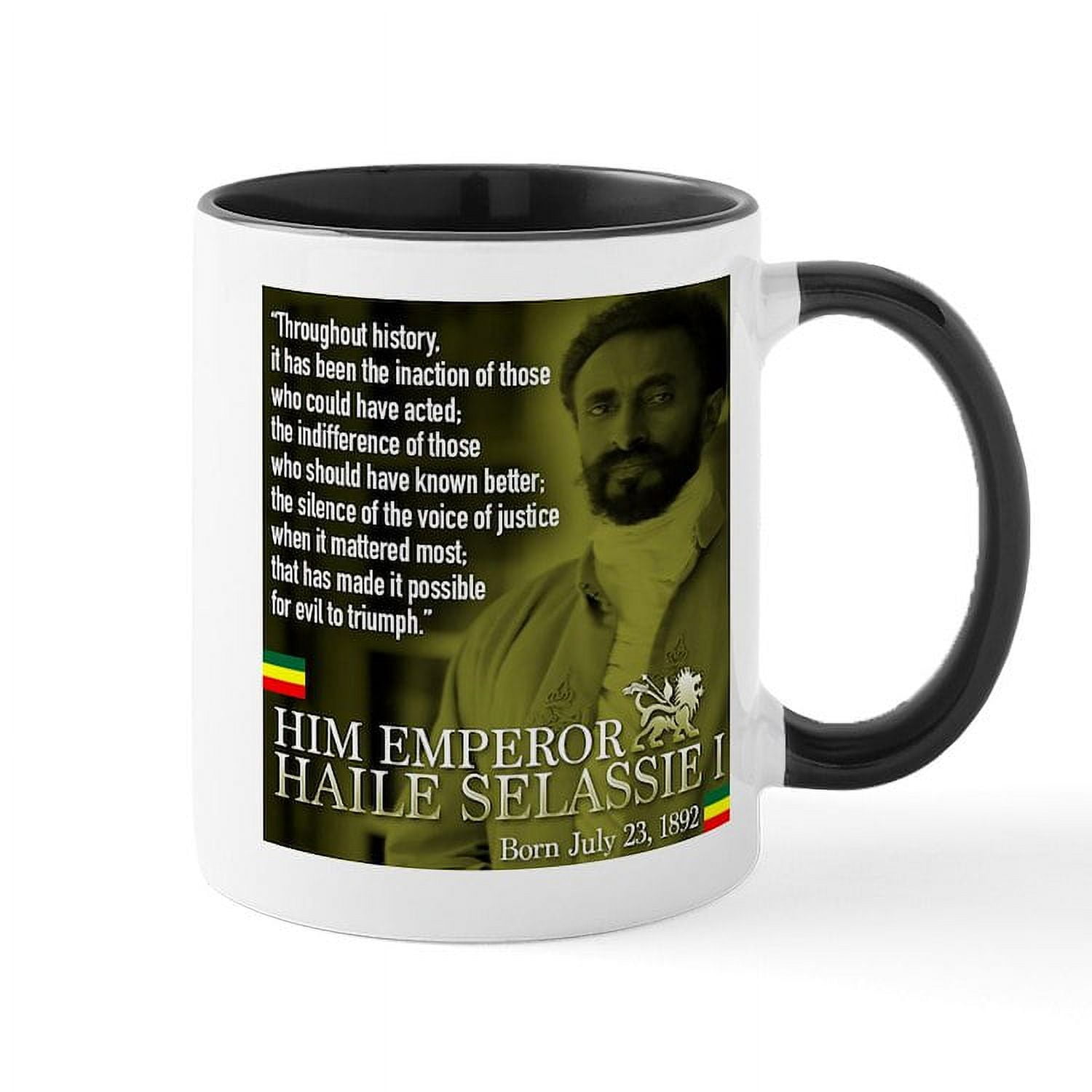 CafePress - HIM Emperor Haile Selassie I Mug - 11 oz Ceramic Mug ...
