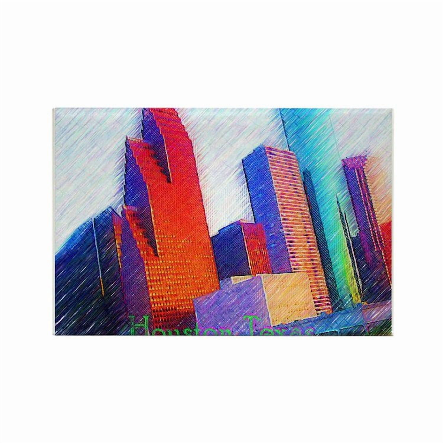 CafePress - HOUSTON, TEXAS ART - Rectangle Magnet, 2"x3" Refrigerator ...