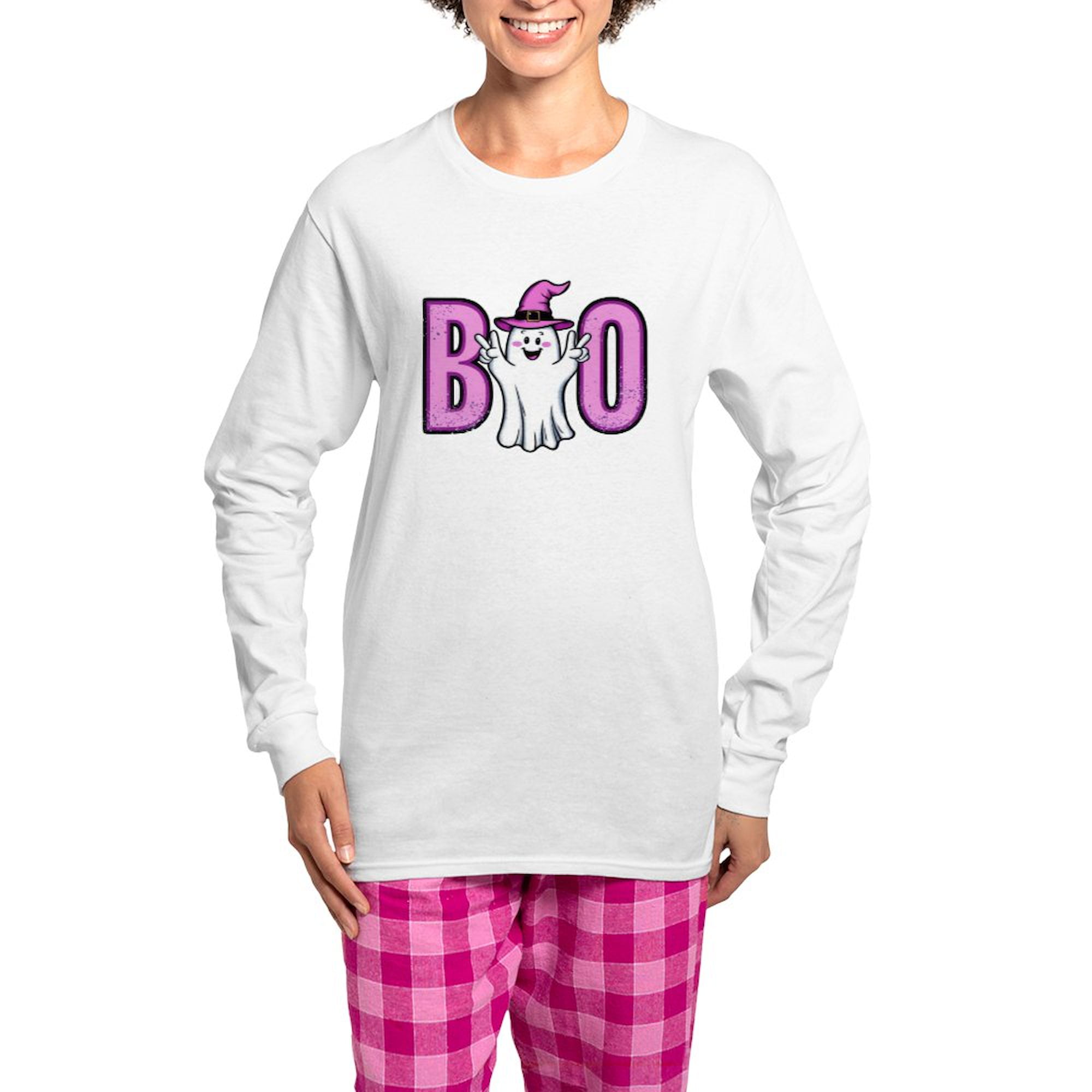 CafePress - Halloween Ghost Boo - Women's Long Sleeve Relaxed Fit ...