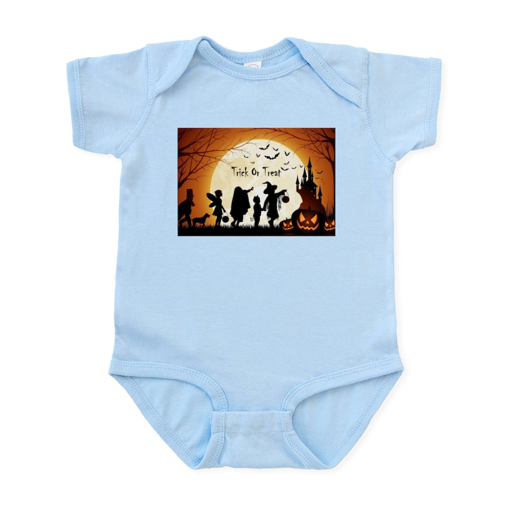 CafePress - Halloween Trick Or Treat Kids Body Suit - Baby Light Bodysuit, Size Newborn - 24 ...