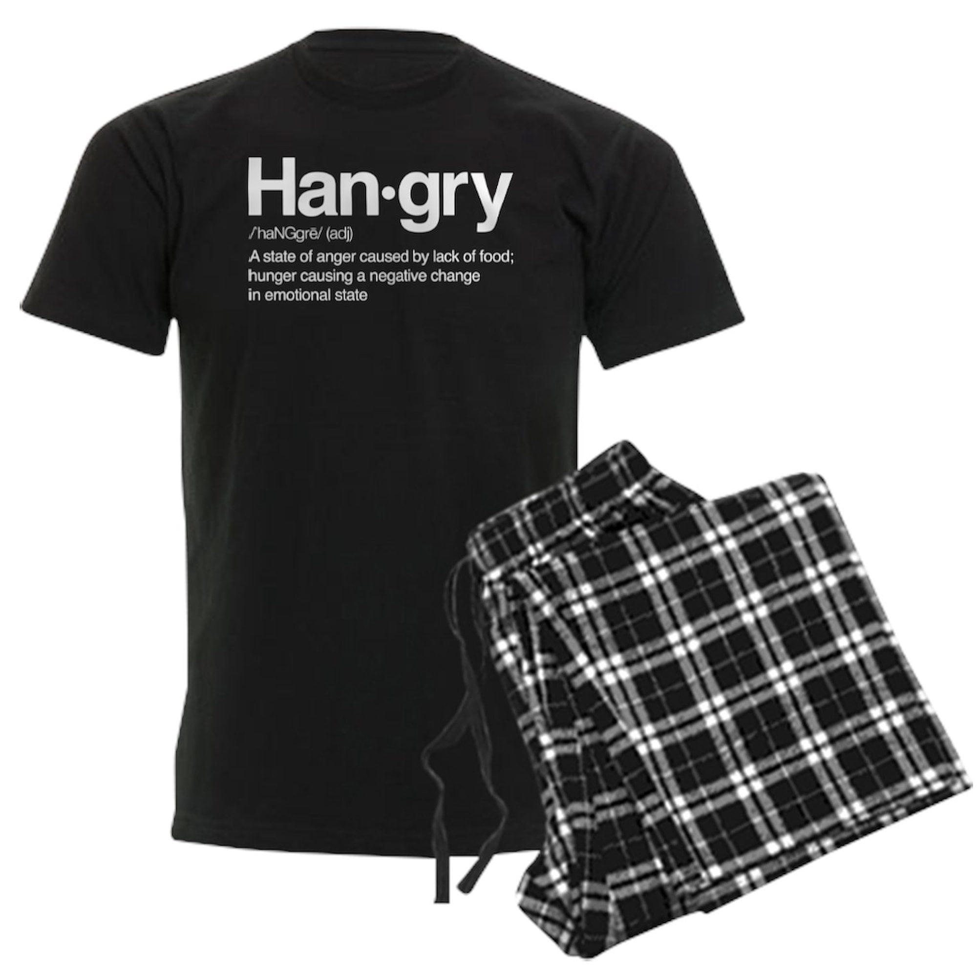 CafePress - Hangry Definition Men's Dark Pajamas - Men's Dark Loose Fit ...
