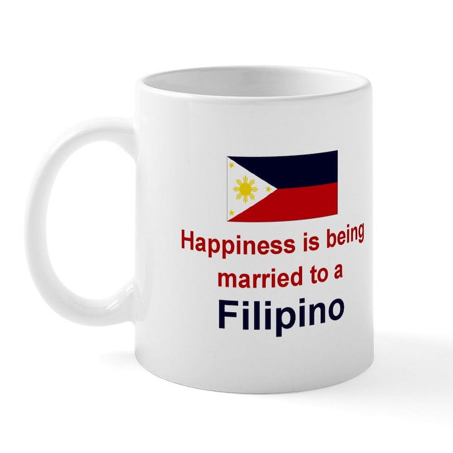 CafePress - Happily Married To A Filipino Mug - 11 oz Ceramic Mug ...