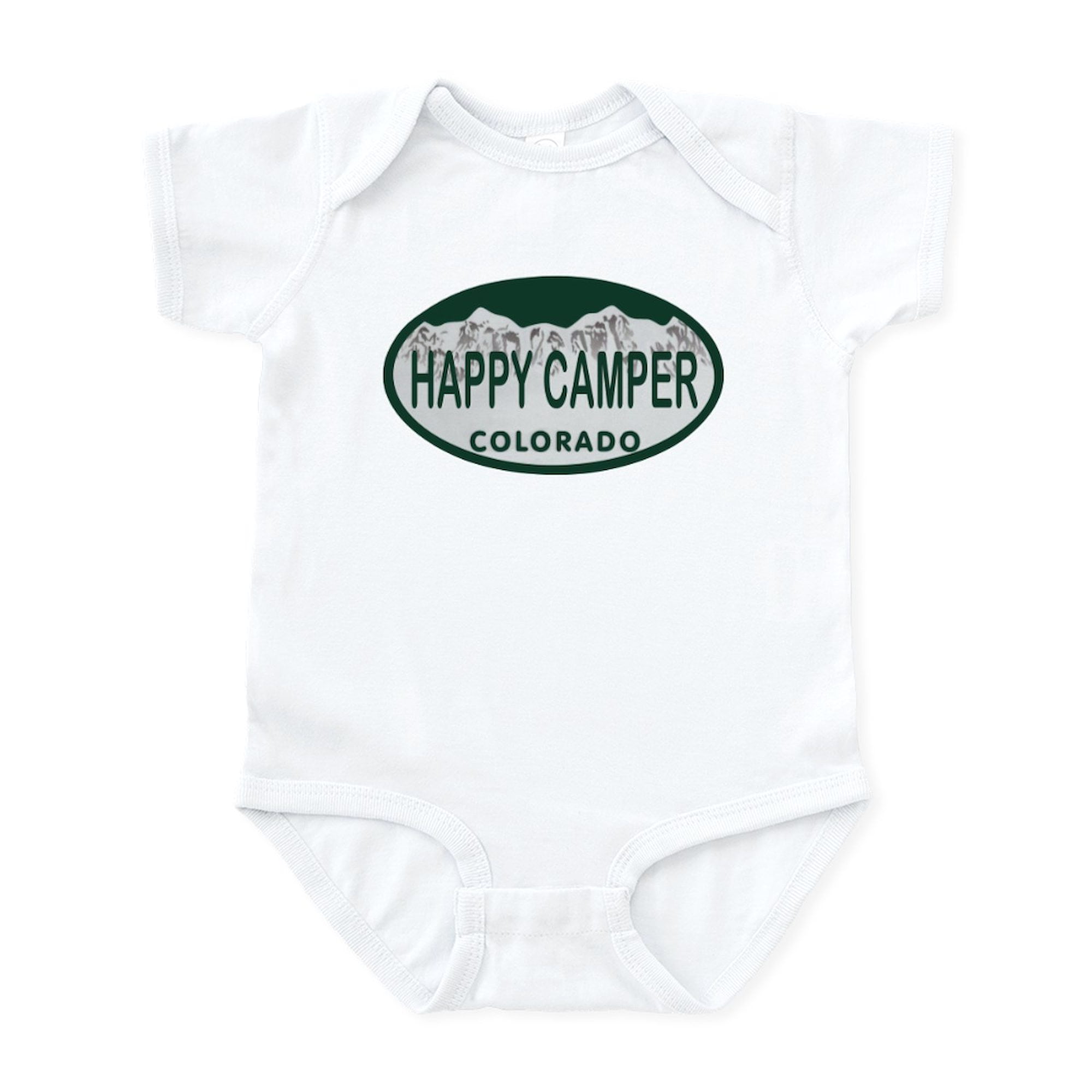 CafePress - Happy Camper Colo License Plate Infant Bodysuit - Baby ...
