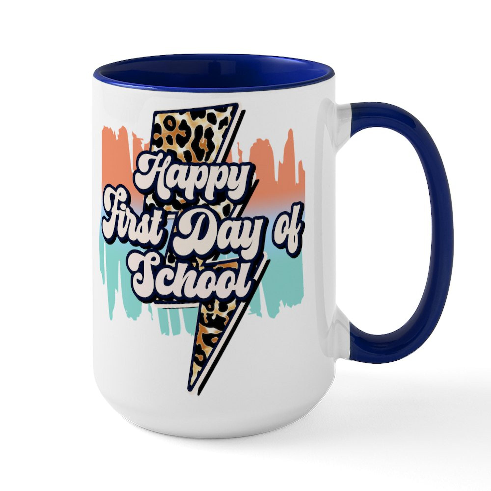 CafePress - Happy First Day Of School Welcome Back Retro 15 Oz Ceramic ...