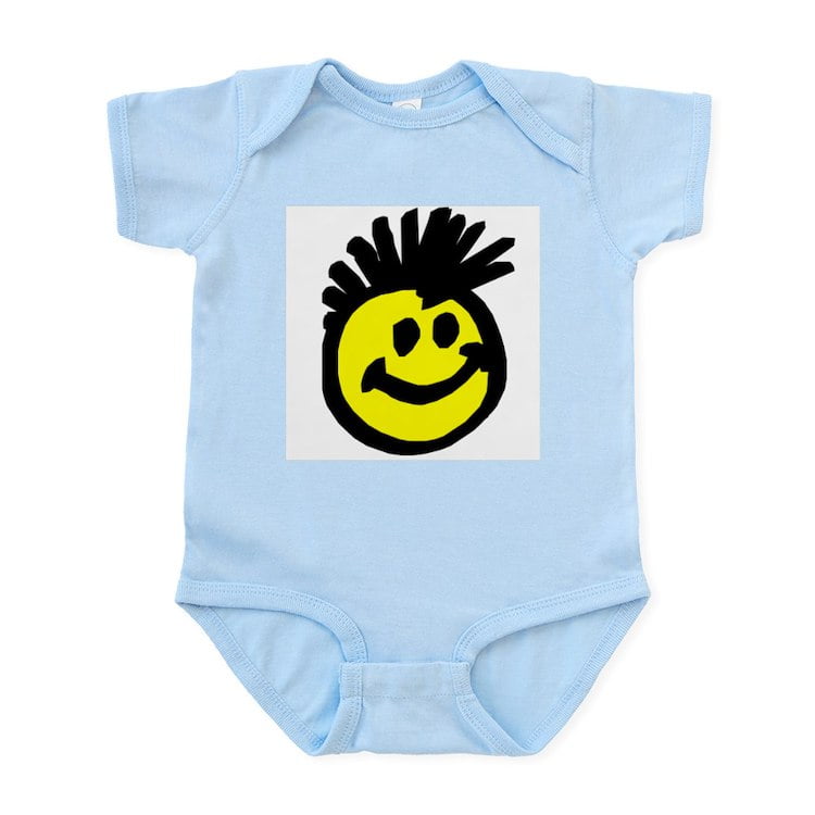 CafePress - Happy Punk Mohawk Infant Creeper - Baby Light Bodysuit ...
