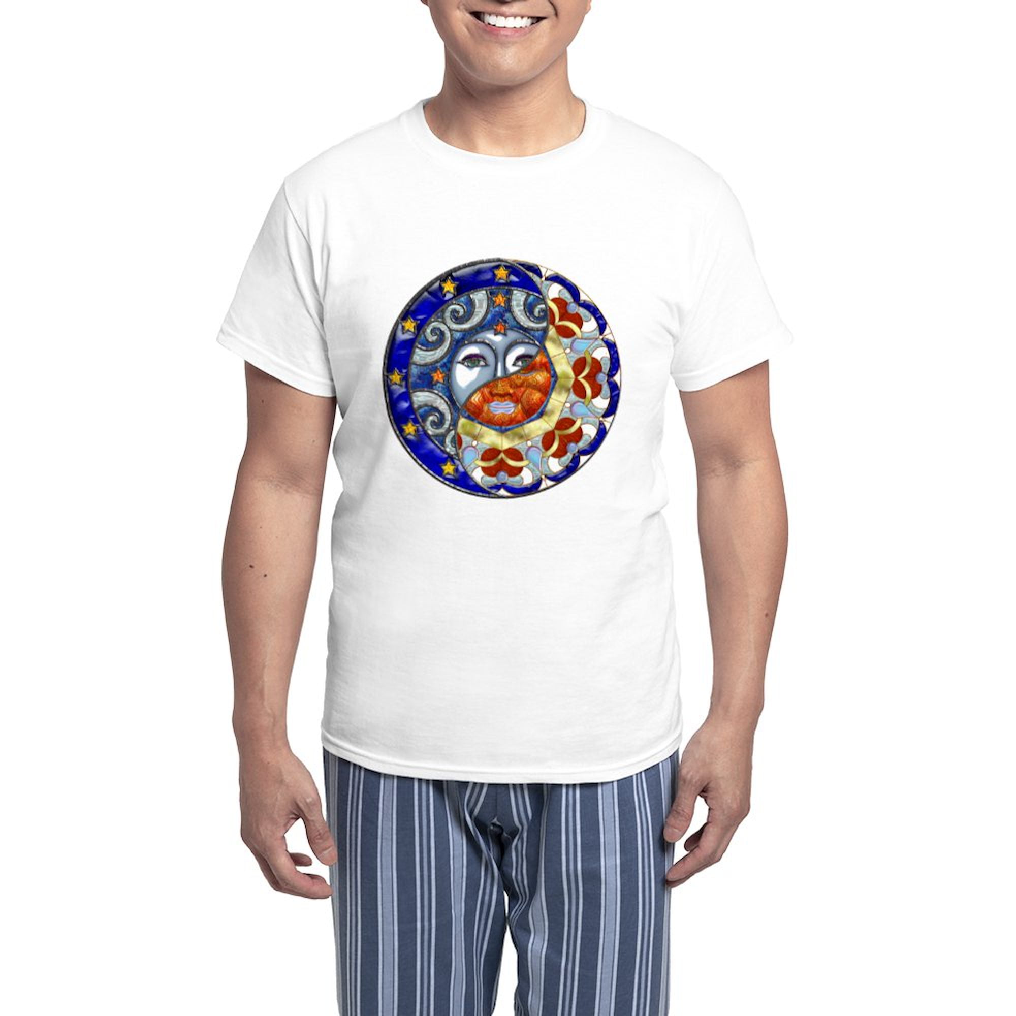 CafePress - Harvest Moons Sun & Moon Yin Yang Pajamas - Men's Light ...
