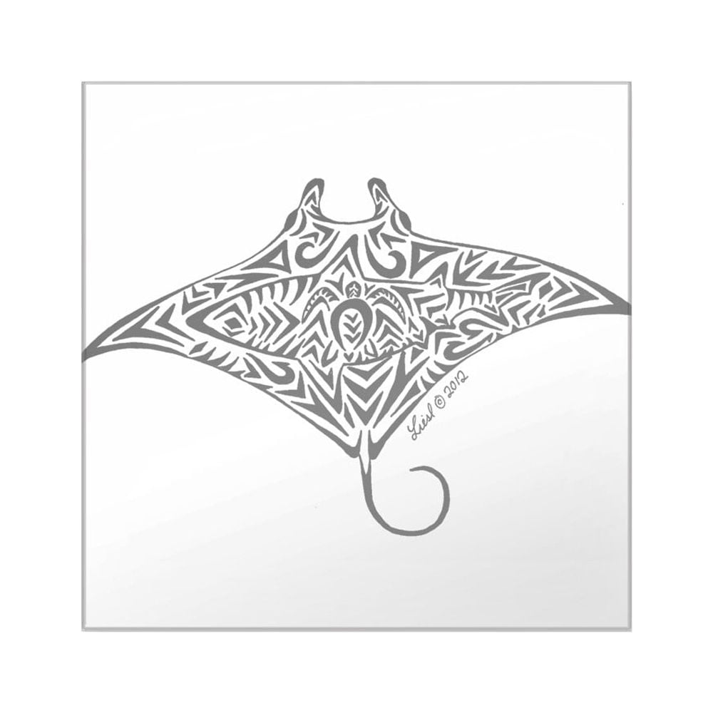 CafePress - Hawaiian Manta Sticker - Square Sticker 3" x 3" - Walmart.com