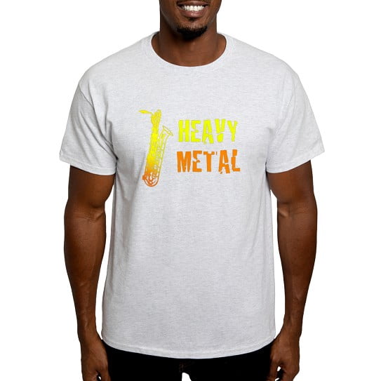 CafePress - Heavy Metal Baritone Sax Dark T Shirt - Men's Classic ...