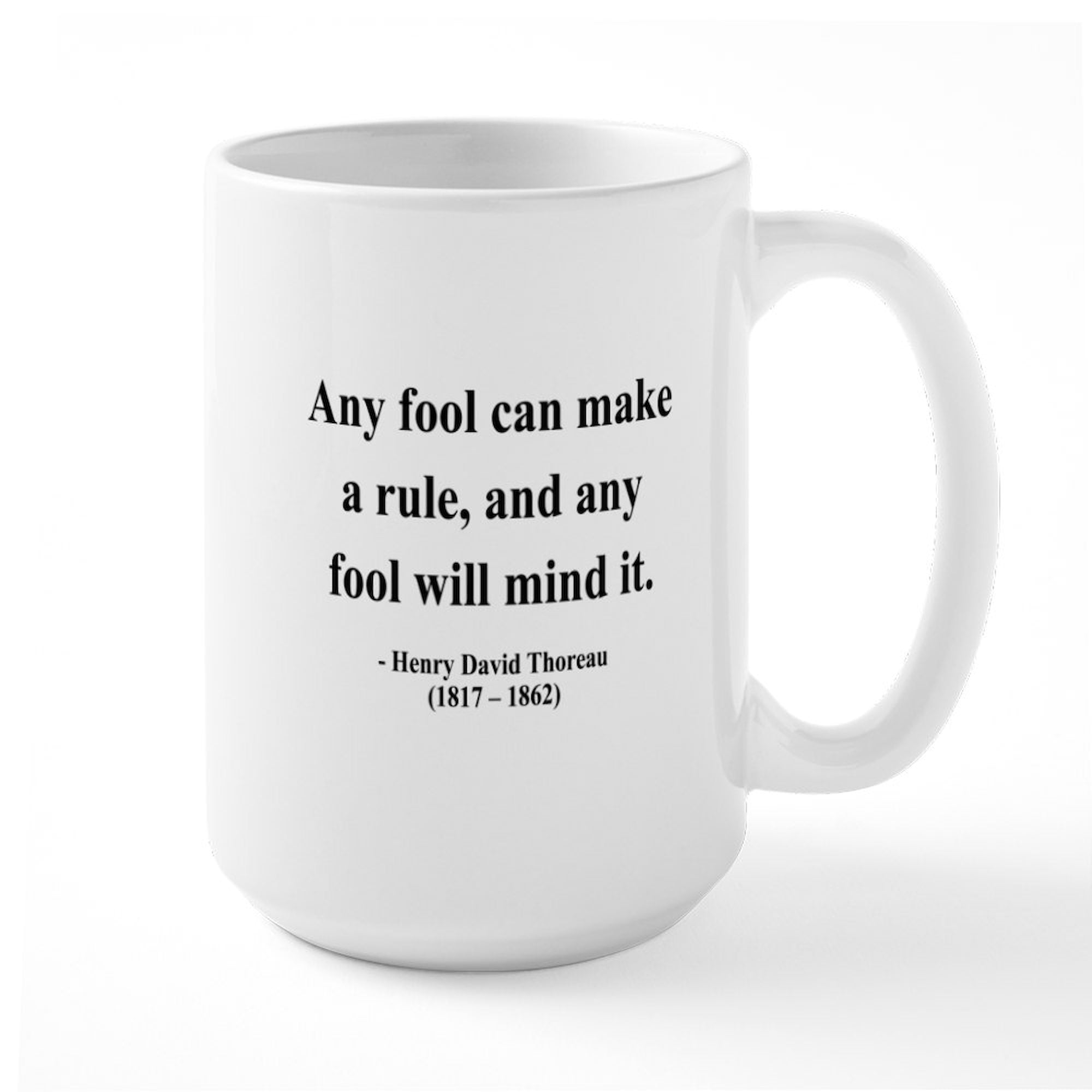 CafePress - Henry David Thoreau 11 Large Mug - 15 oz Ceramic Large ...