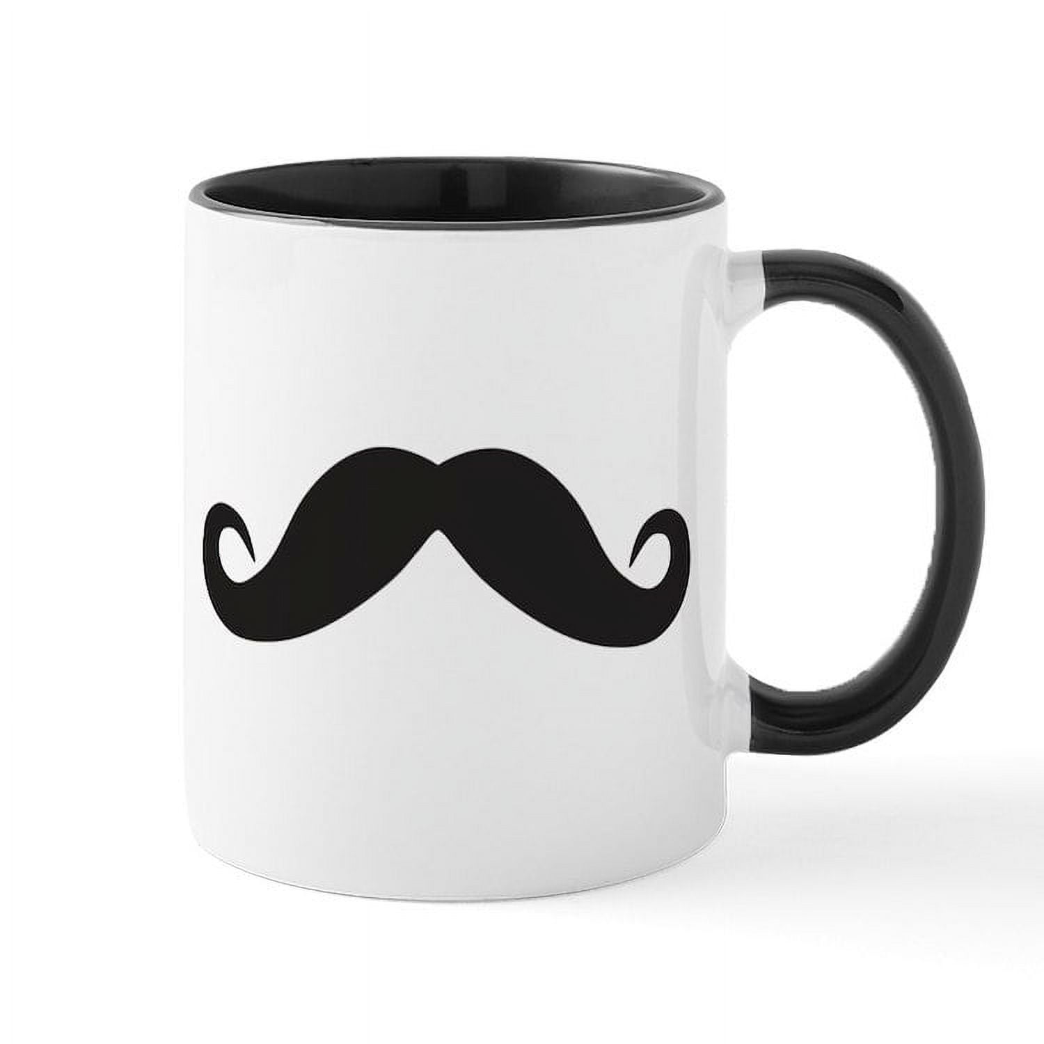 CafePress - Highbrow Mustache Mug - 11 oz Ceramic Mug - Novelty Coffee ...
