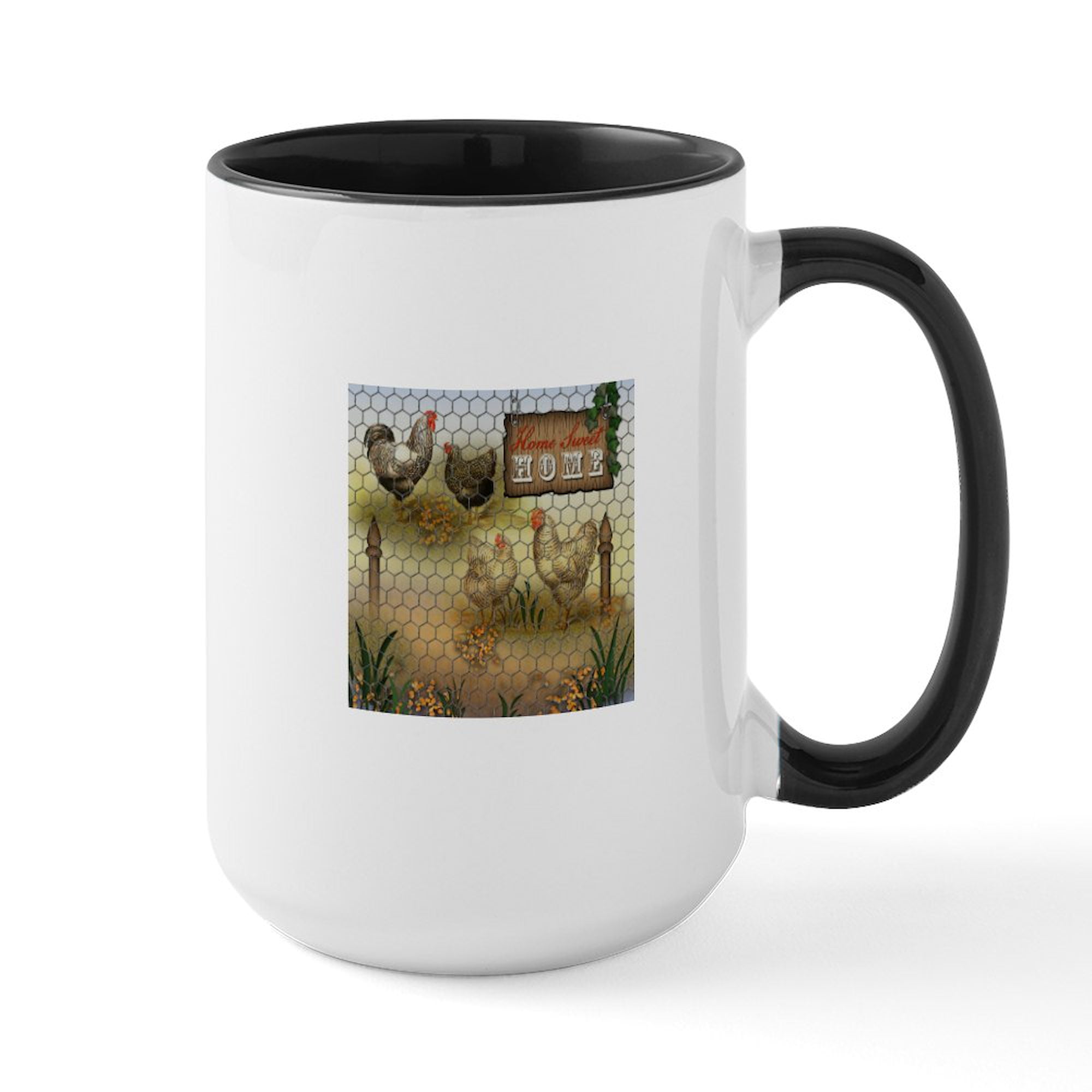 CafePress - Home Sweet Home Chickens And Roosters Mugs - 15 oz Ceramic ...