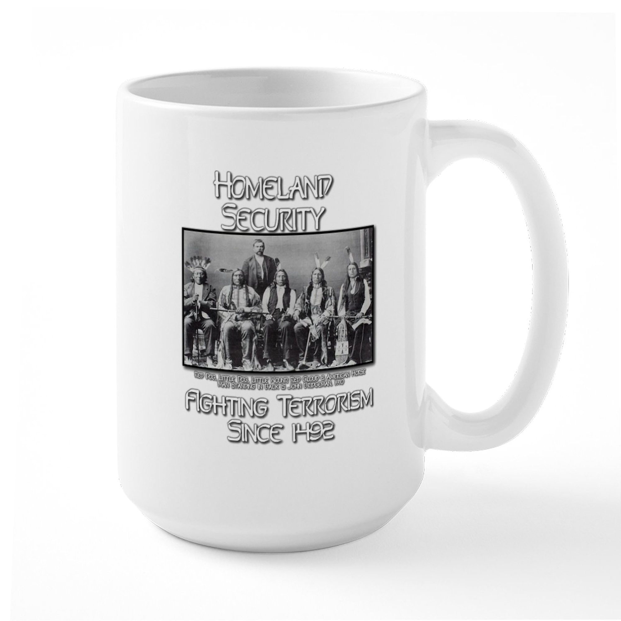 CafePress - Homeland Security Large Mug - 15 oz Ceramic Large White ...