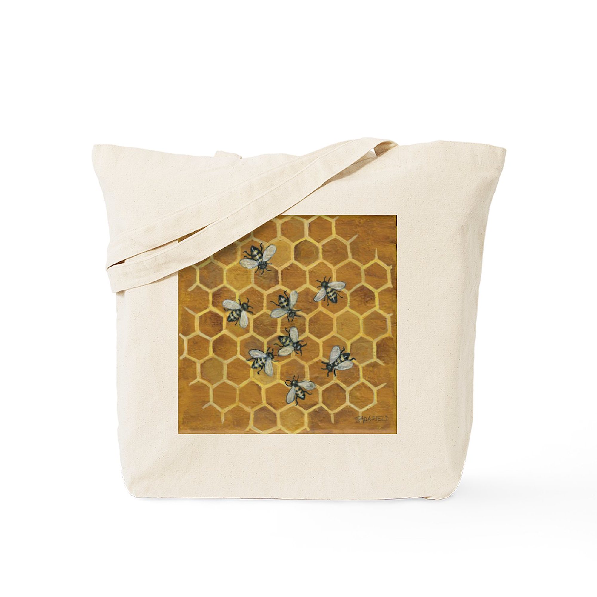 CafePress - Here Are My Boo Bees Tote Bag - Natural Canvas Tote Bag, Cloth Shopping Bag ...