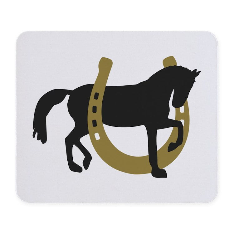 CafePress - Horse Horseshoe Mousepad - Non-slip Rubber Mousepad, Gaming ...