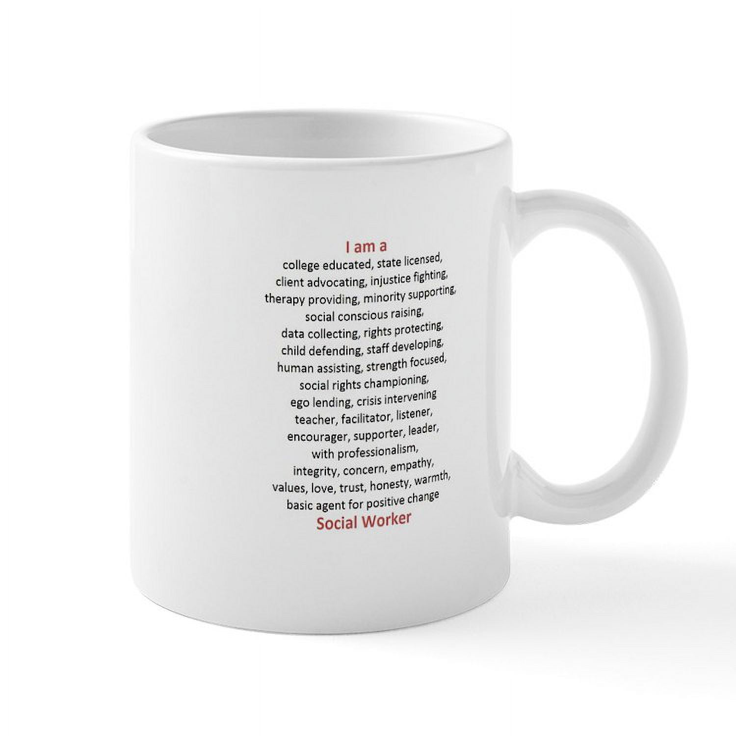 CafePress - I Am A Social Worker Mug - 11 oz Ceramic Mug - Novelty ...