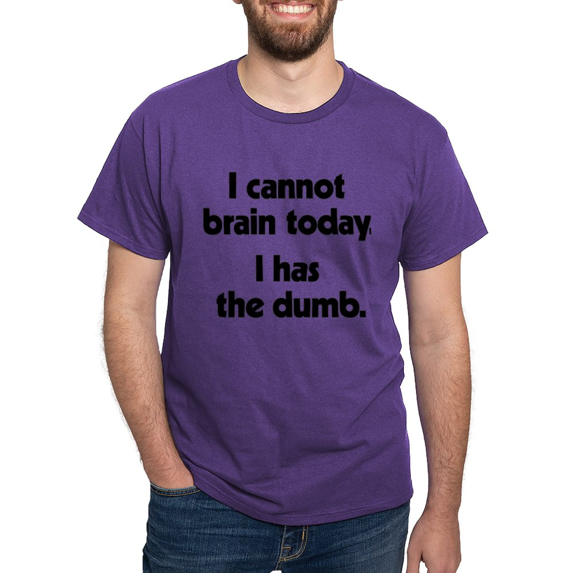CafePress - I Cannot Brain Today Dark T Shirt - Men's Classic Graphic Cotton T-Shirt - Walmart.com